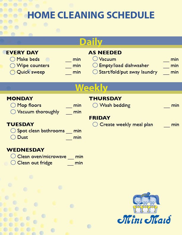 Cleaning Tips for Busy Moms PLUS FREE cleaning chart